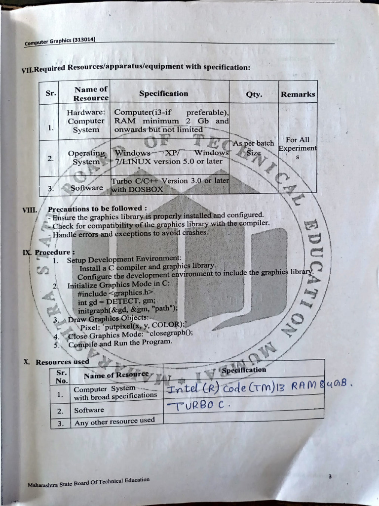 Computer Graphics Solved Lab Manual | PDF