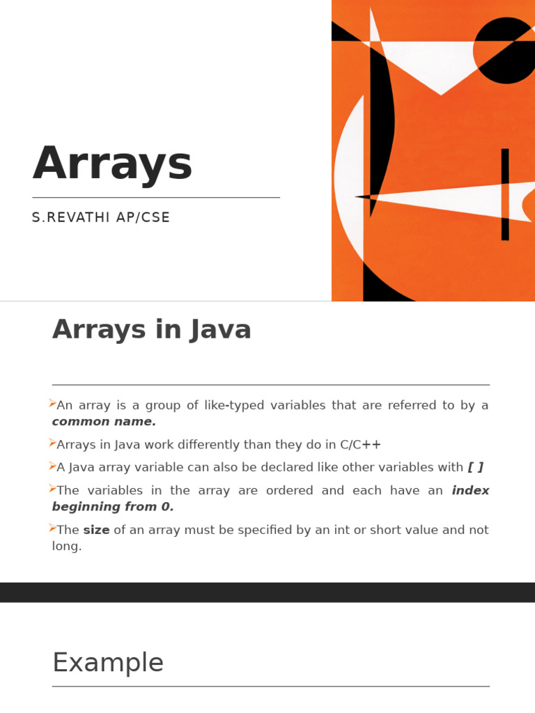 Arrays | PDF | Teaching Methods & Materials | Science & Mathematics