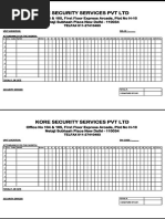 Security Guards Attendance Sheet | PDF