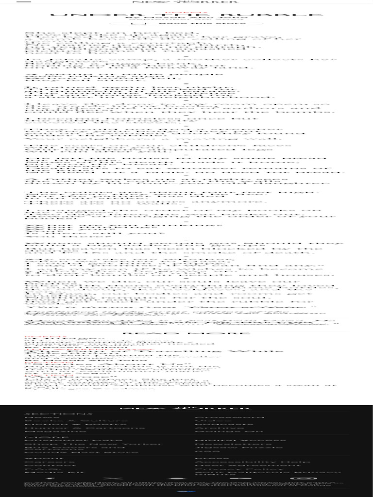 "Under The Rubble," by Mosab Abu Toha The New Yorker | PDF