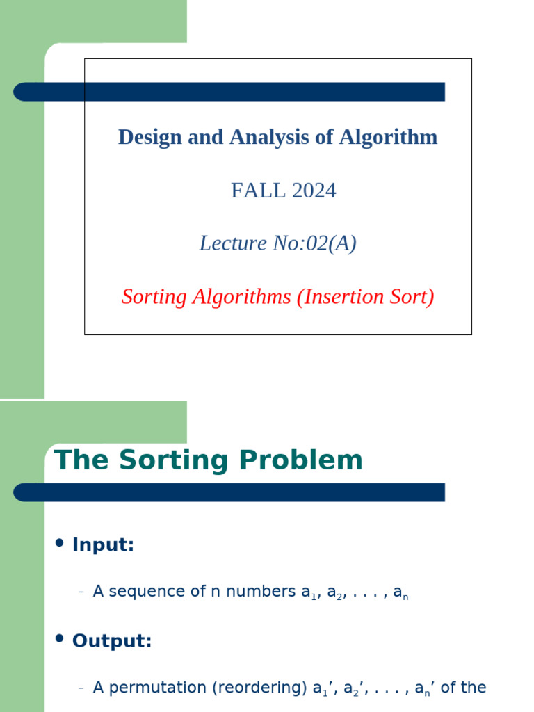 4 Lecture 2 Sorting | PDF | Computer Programming | Algorithms 4 Lecture 2 Sorting | PDF | Computer Programming | Algorithms