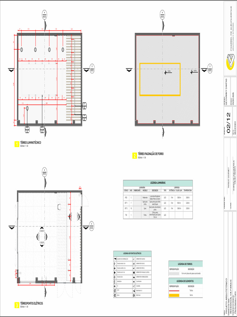 PROJETO VIA PARQUE GOURMET INTERIORES - 02-12 - Planta Baixas Forro | PDF