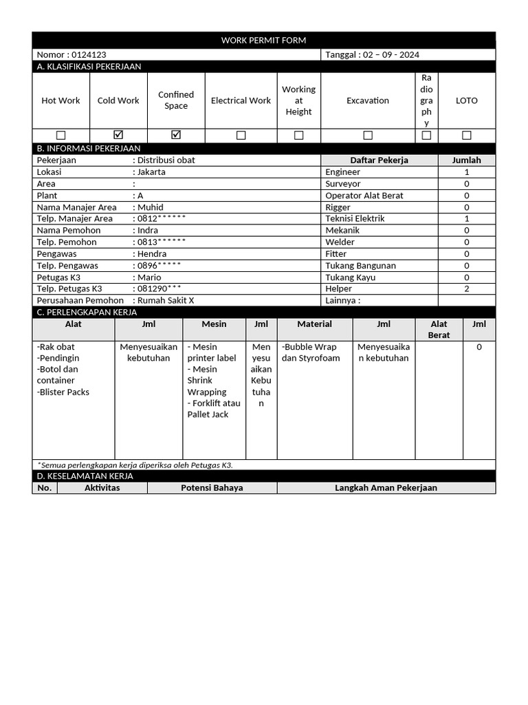 Form Work Permit | PDF