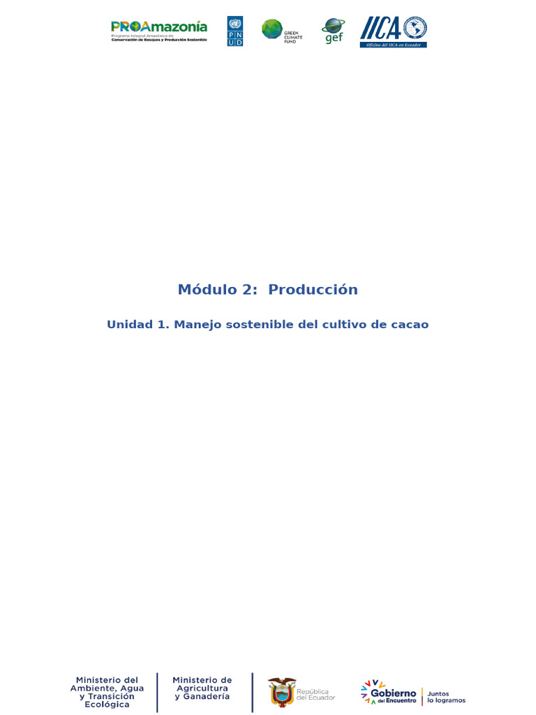 Guion Módulo 2 Unidad 1 Temas 1 y 2 Cacao | PDF | Arboles | Agricultura