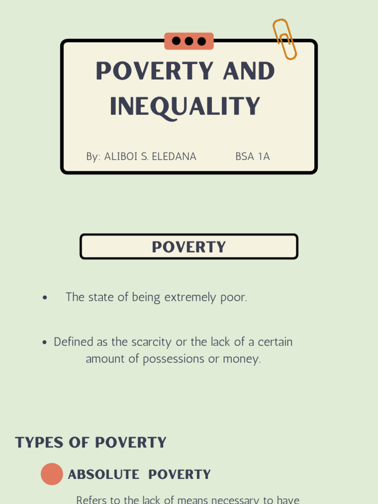 Poverty and Inequality | PDF | Social Science