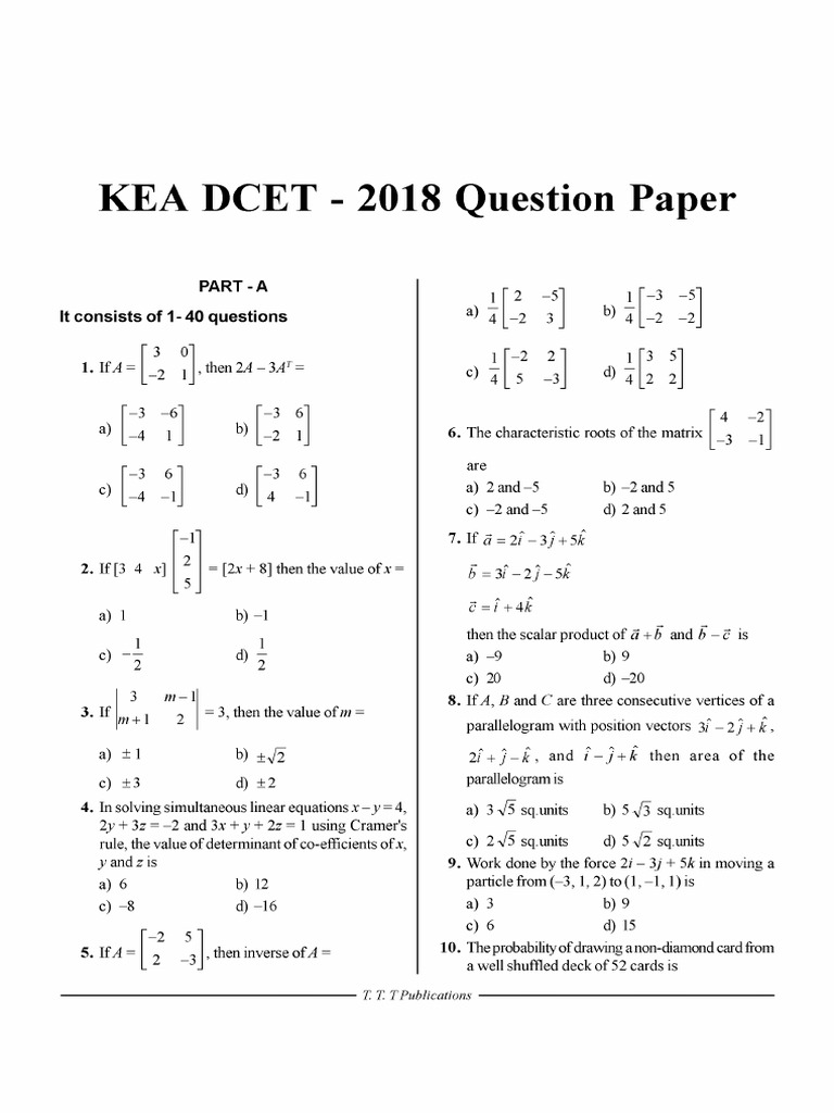 Dcet 2018 | PDF