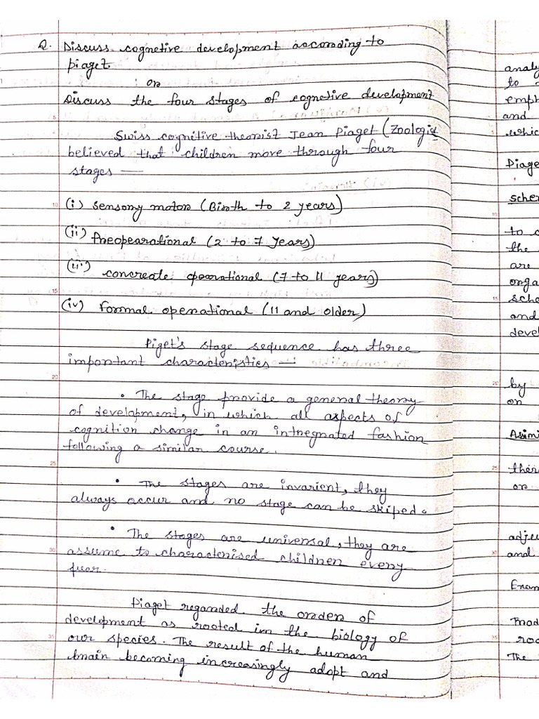 Piaget, Vygotsky and 2marks Questions Answers From Developmental Psychology | PDF