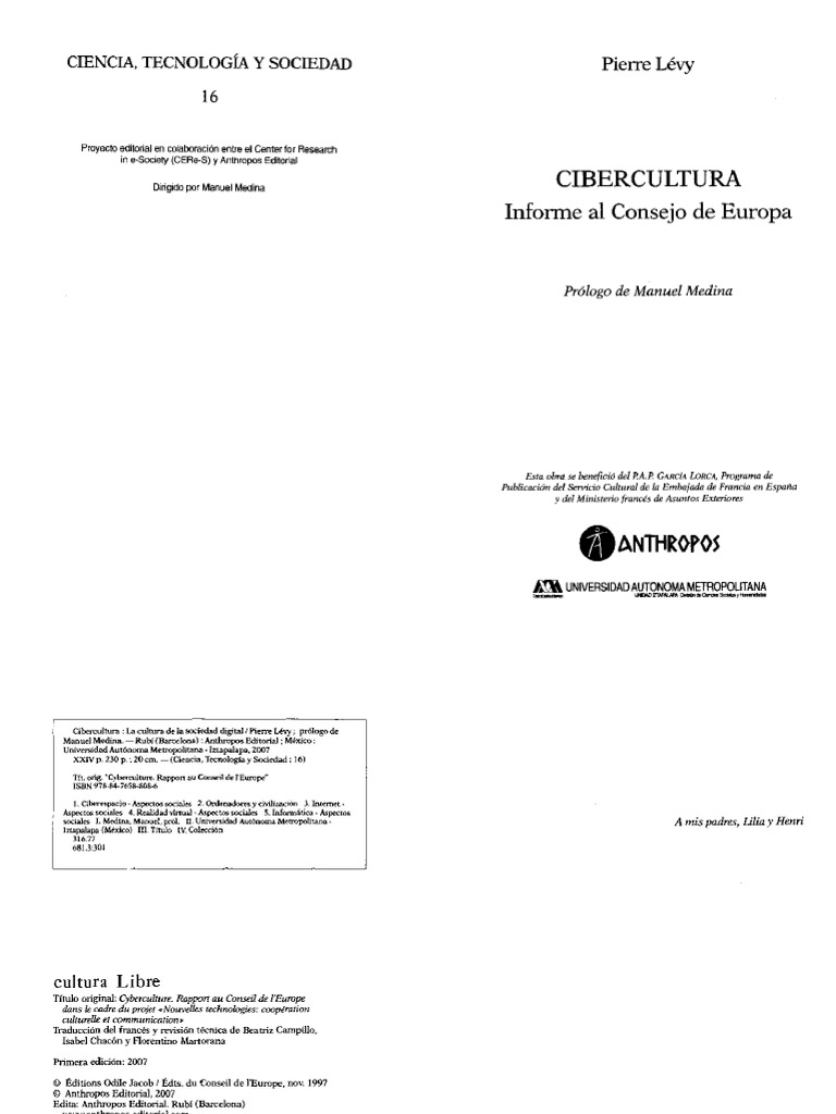 2 Levy Cibercultura | PDF | Comunicación | Correo