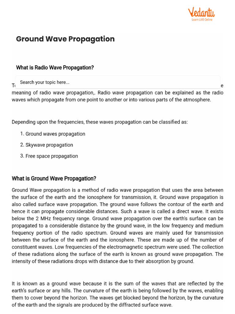 Ground Wave Propagation | PDF