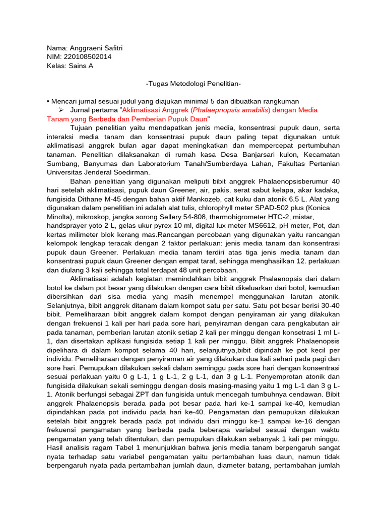 Rangkuman Jurnal Reni | PDF