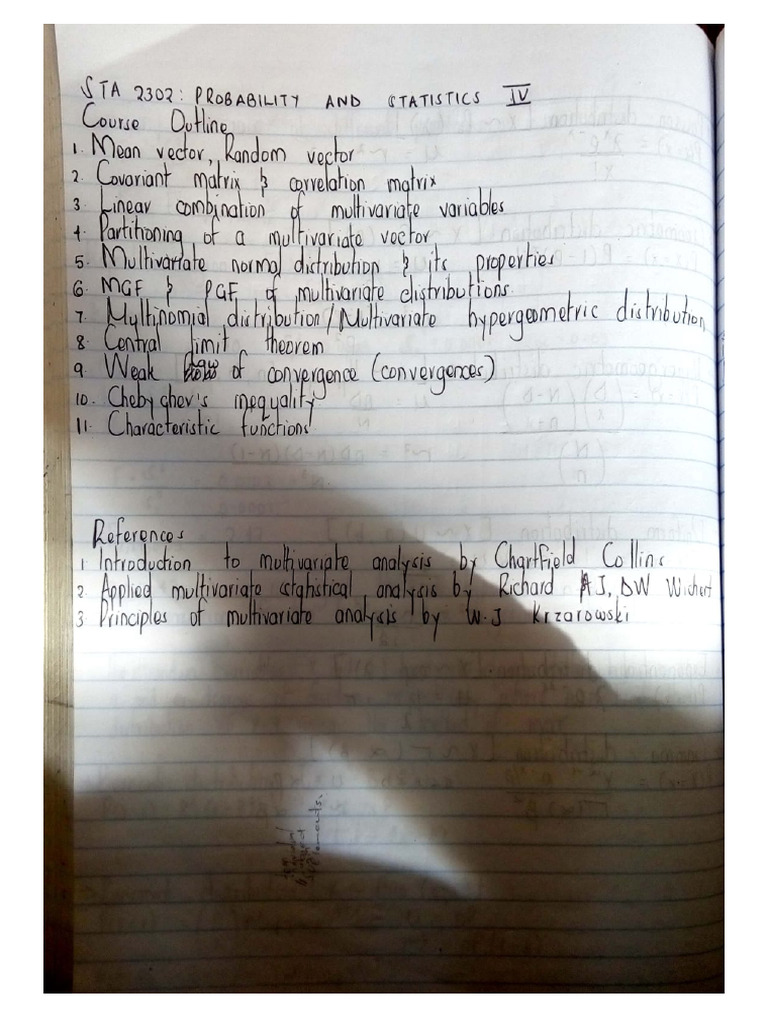 Probability and Statistics IV (Complete Notes) | PDF