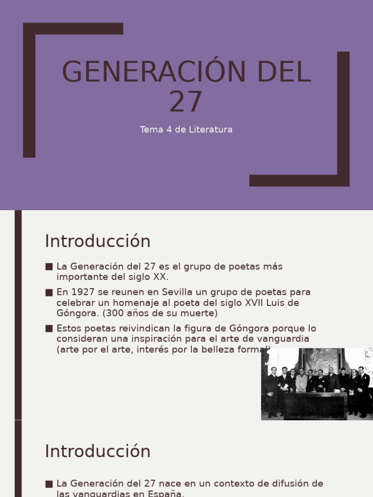 Poetas de la Generación del 27 | PDF | Federico García Lorca | Poesía