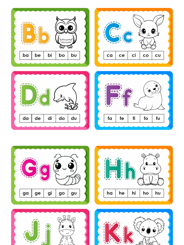 Tarjetas Educativas (Sílabas) | PDF