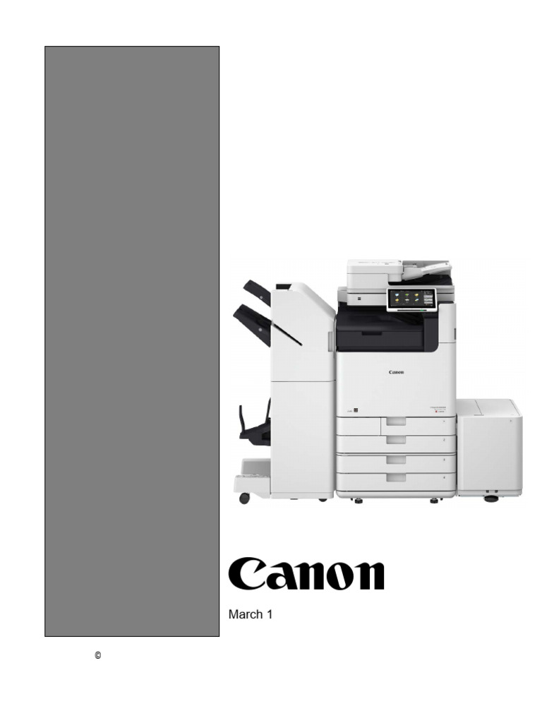 1182 imageRUNNER ADVANCE DX C5800 PC r0 210301 | PDF | Equipment