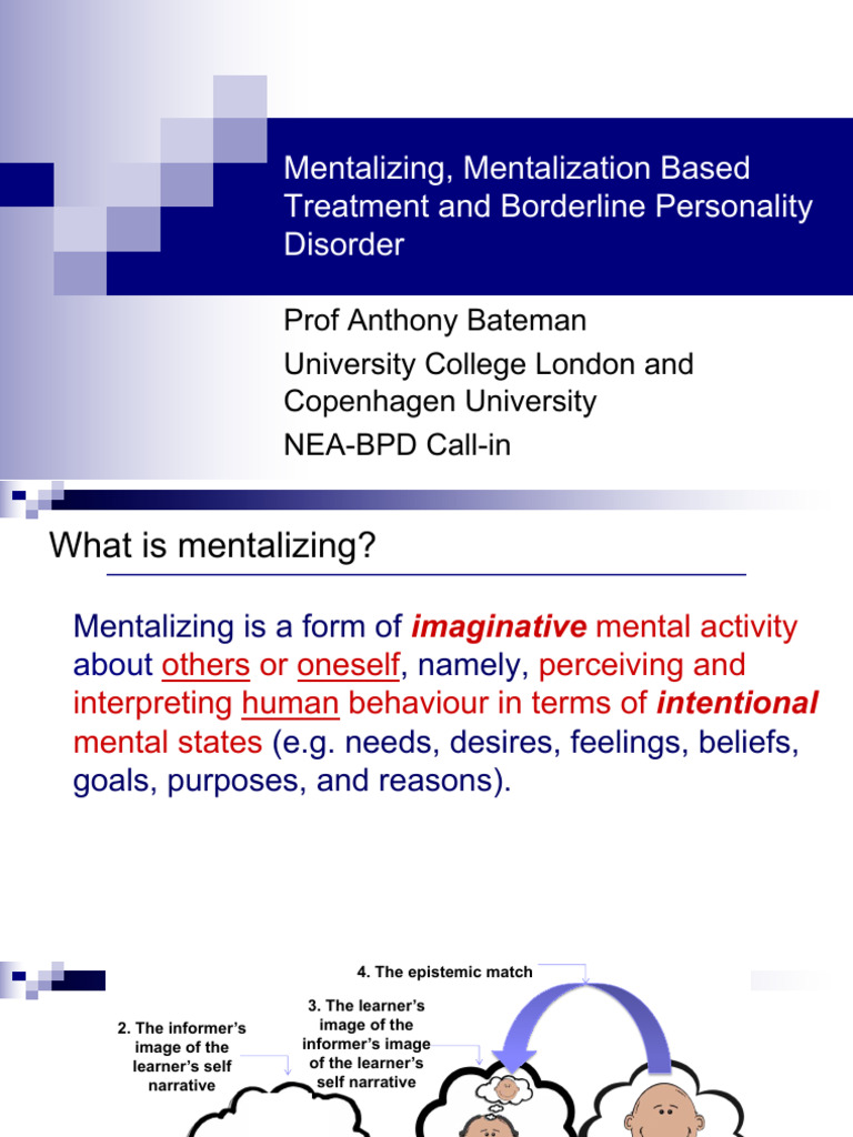 Anthony Bateman | PDF | Borderline Personality Disorder | Attachment Theory