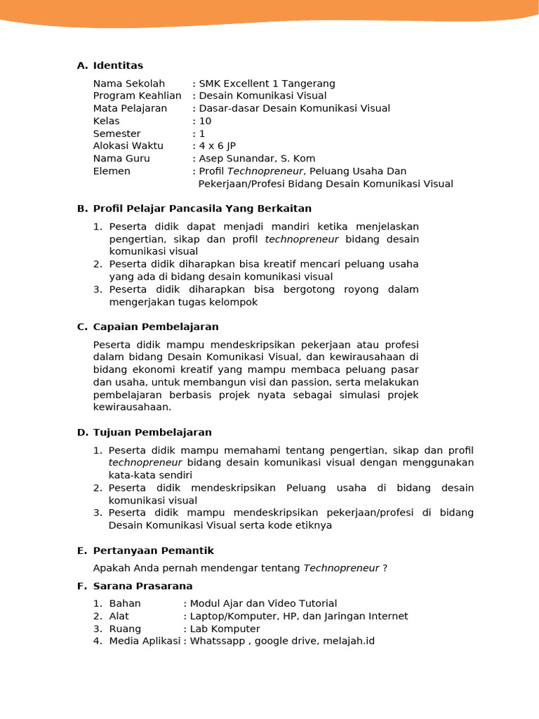 Modul Ajar 1 Fase E | PDF | Karier & Perkembangan
