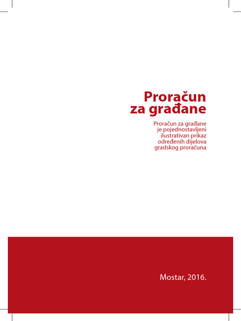 Proracun Za Gradjane Mostar | PDF