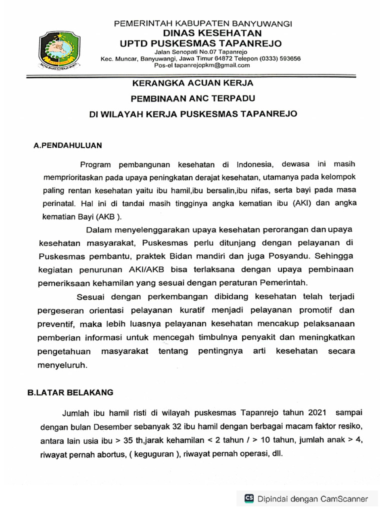 KAK Pembinaan Anc | PDF