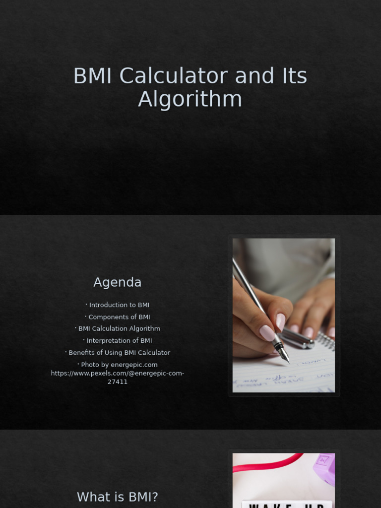 BMI Calculator and Its Algorithm | PDF | Self-Improvement | Wellness