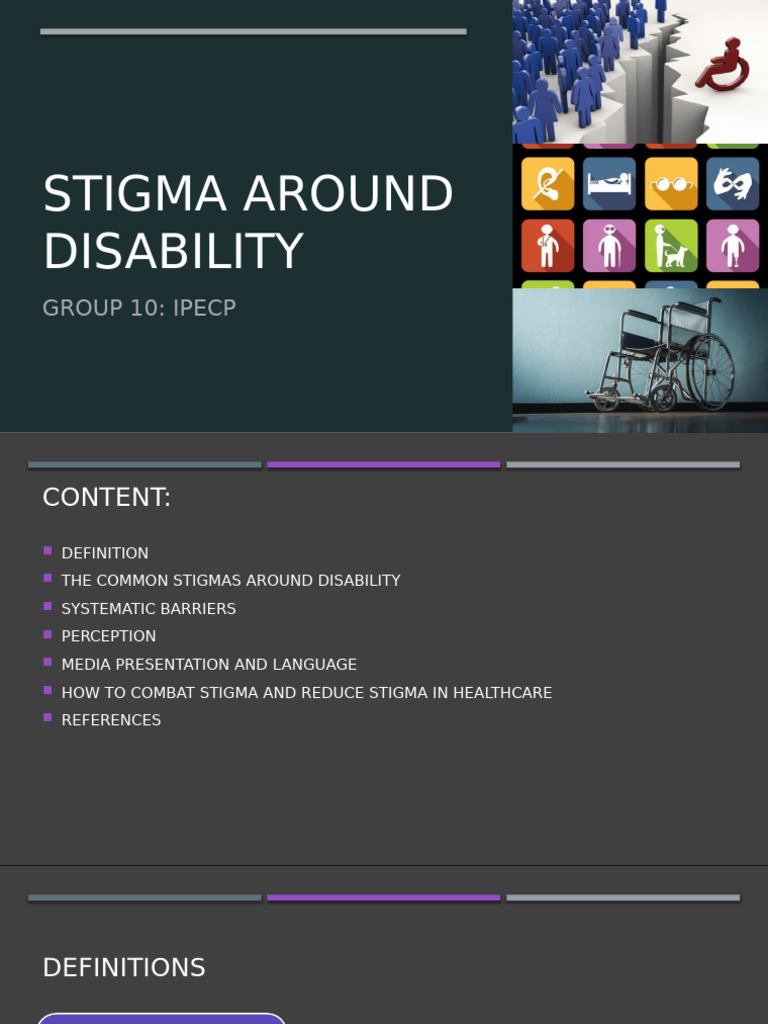Stigma Around Disability (Group 10) | PDF | Social Stigma | Disability
