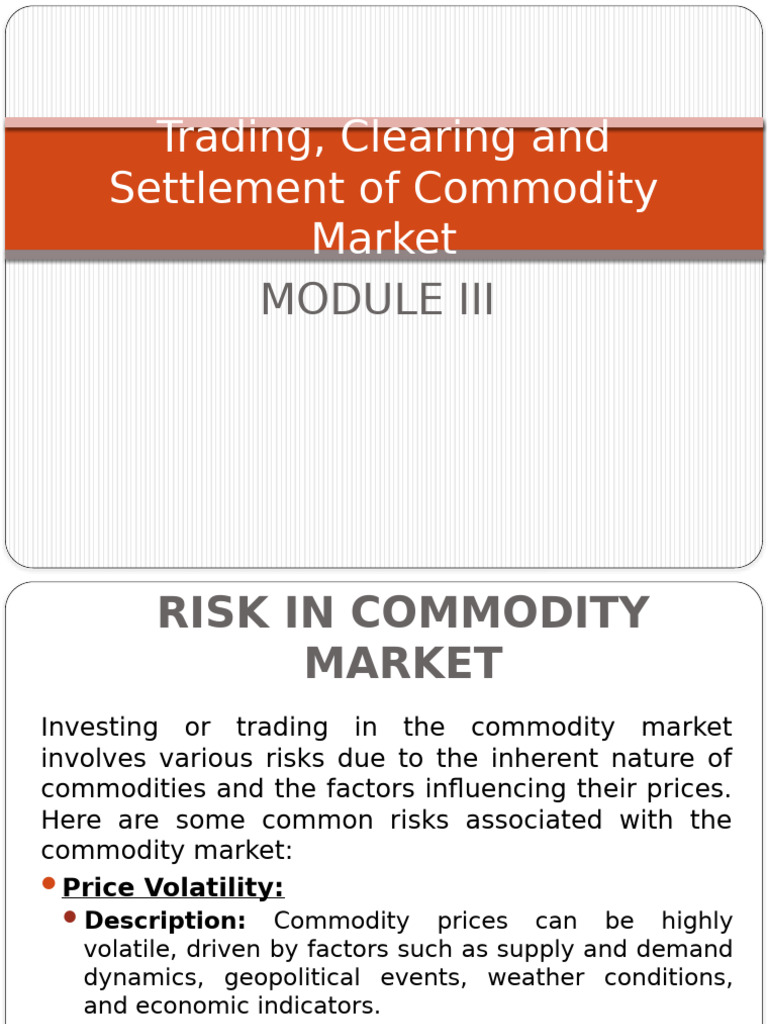 Commodity unit III | PDF | Futures Contract | Derivative (Finance)