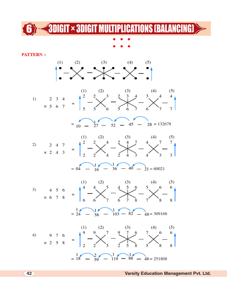 Chapter-6 3x3 Digit Multiplications | PDF | Mathematics