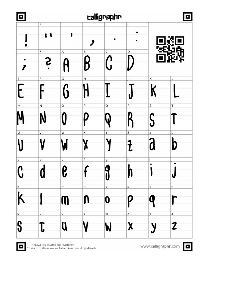 Calligraphr Template | PDF