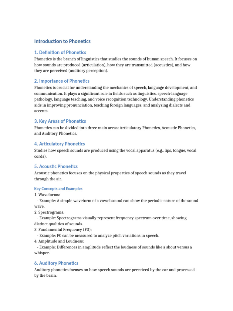 Introduction To Phonetics | PDF | Phonetics | Speech