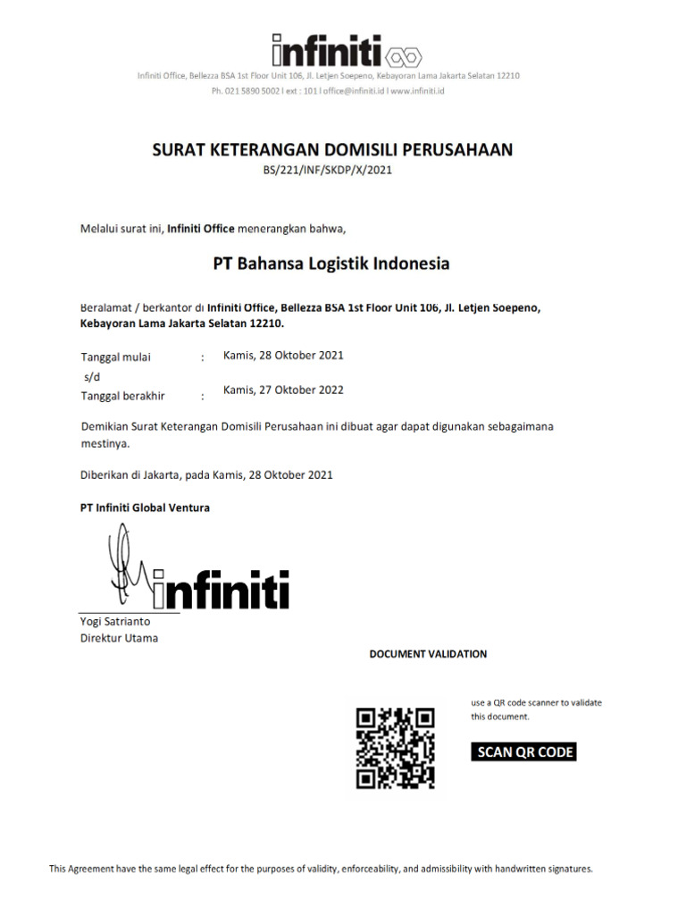 BLI - Surat Keterangan Domisili | PDF