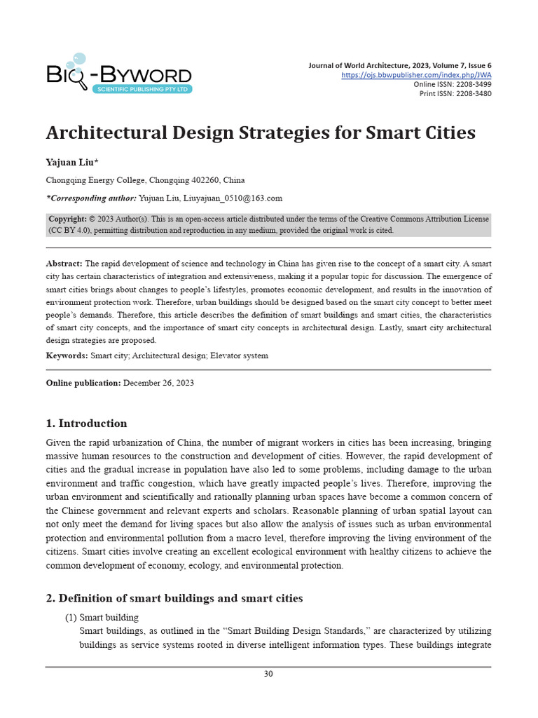 Architectural Design Strategies For Smart Cities | PDF | Parking ...