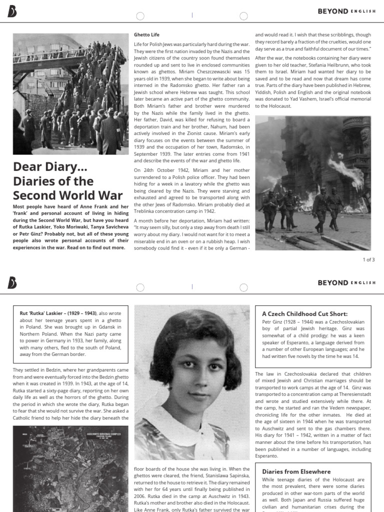 Reading Comprehension - BW | PDF | World War II | Nazi War Crimes