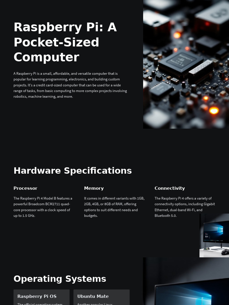 Raspberry Pi A Pocket Sized Computer Pdf Raspberry Pi Operating System