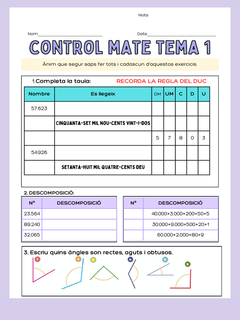 Repaso Control Mate Tema 1 | PDF