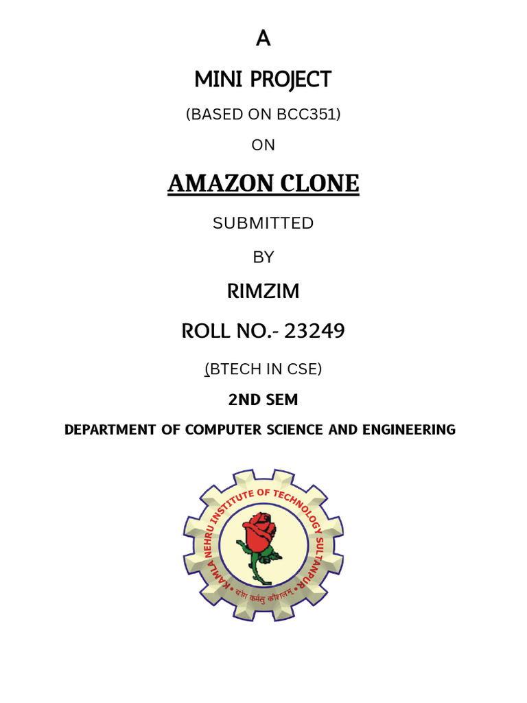 Mini Project (Amazon Clone) | PDF | Databases | Version Control
