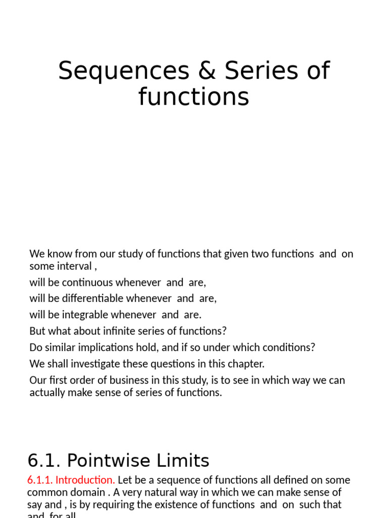 Sequences - Series of Functions | PDF | Limit (Mathematics) | Continuous Function