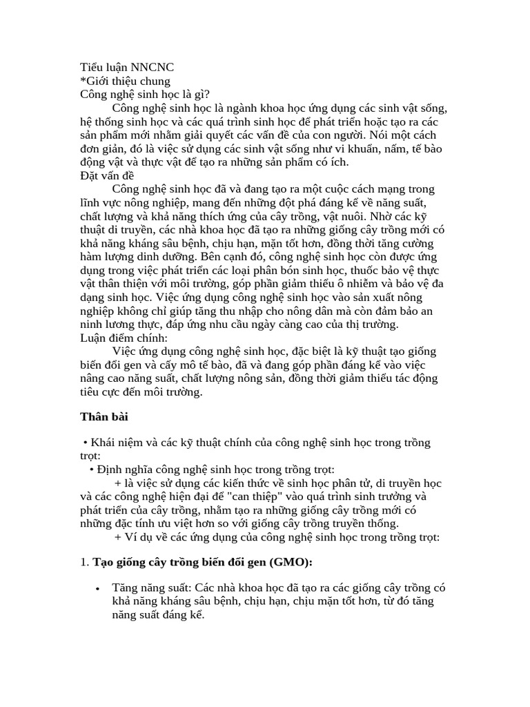 Tiểu Luận NNCNC Kha | PDF