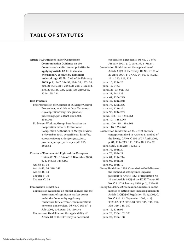 04.0 PP XXX Xxxviii Table of Statutes | PDF | Legal Documents ...