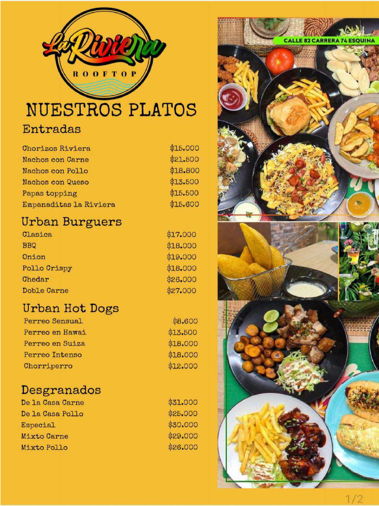 Menú La Riviera | PDF