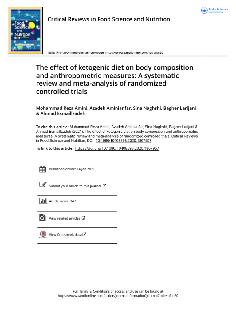The Effect of Ketogenic Diet On Body Composition | PDF | Obesity | Dieting