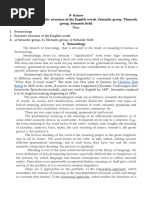 Understanding Lexical Fields in Semantics | PDF | Semantics | Word