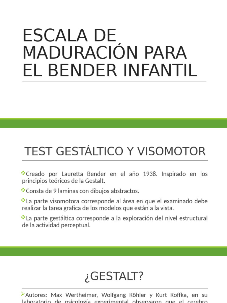 Test de Bender | PDF | Sicología | Ciencia cognitiva