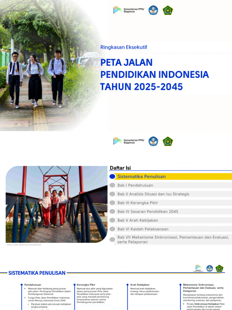 Peta Jalan Pendidikan Indonesia (PJPI) 2025-2045 - Ringkasan-091024-16.05+ | PDF