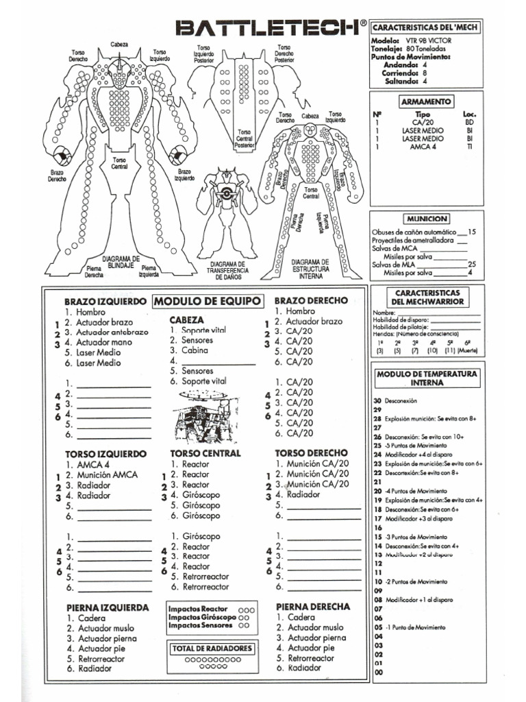 Battletech Victor Spanish | PDF
