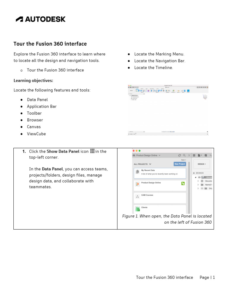 SBS M2 01 Tour The Fusion 360 Interface | PDF | Graphical User ...