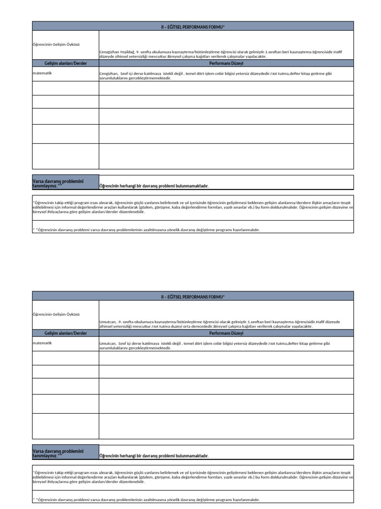 Bep Plani 9. Sinif Yeni̇ Format 5 | PDF