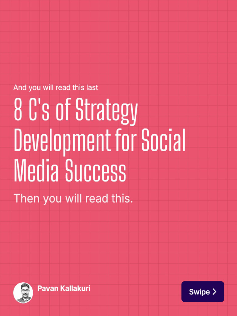 8 C - S of Strategy Development For Social Media Success | PDF