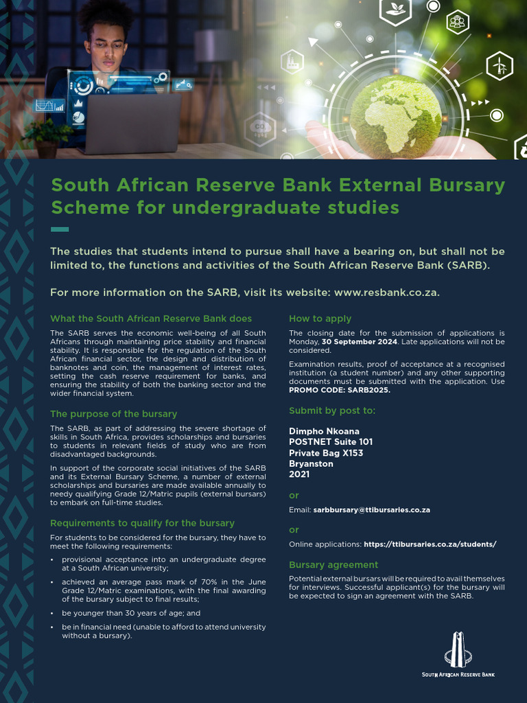 SARB External Bursary for Students | PDF | Central Banks | Economies