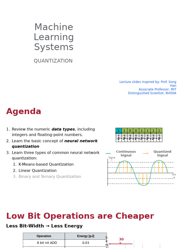 ML System Optimization Lecture 11 Quantization | PDF | Arithmetic | Computer Engineering