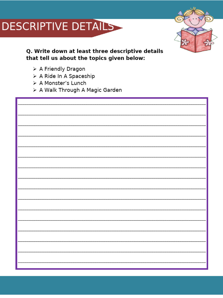 Descriptions Picture Description Exercises Tests Writing Creati - 88611 ...