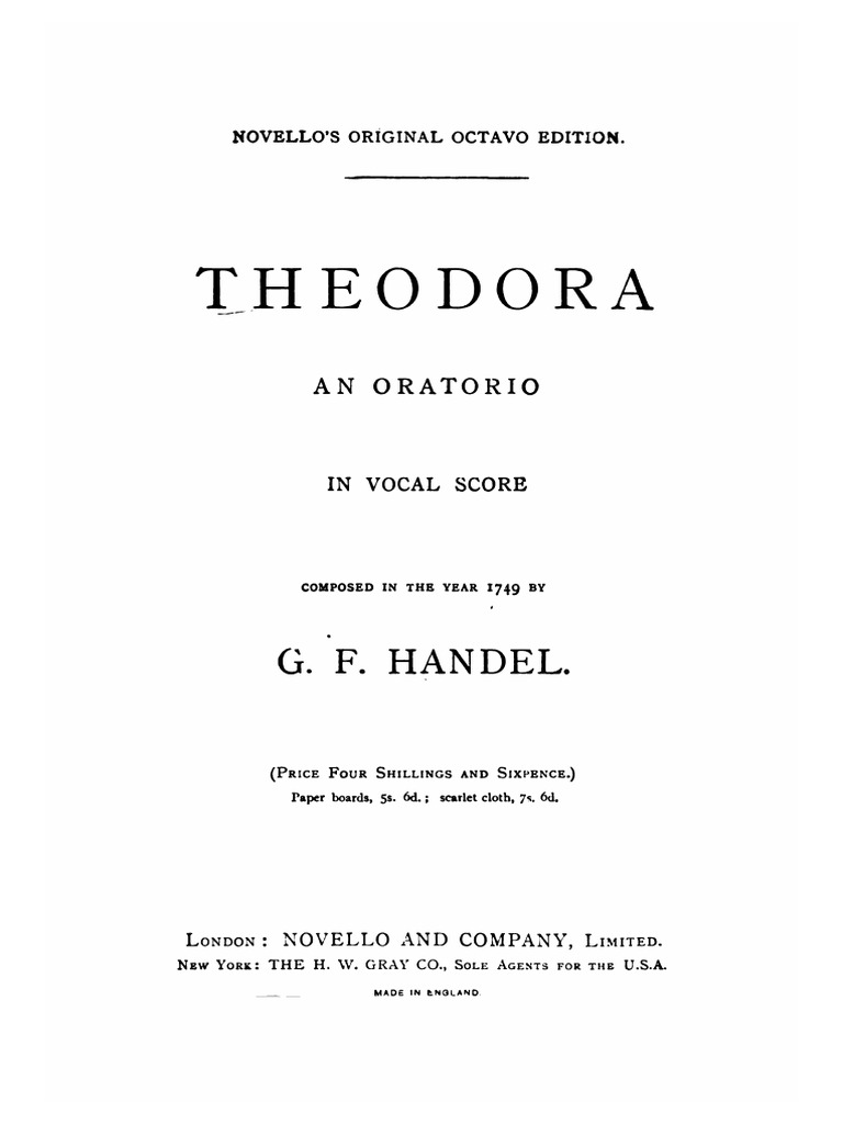 IMSLP862630-PMLP44390-Handel - Theodora (Vocal Score, Novello) | PDF